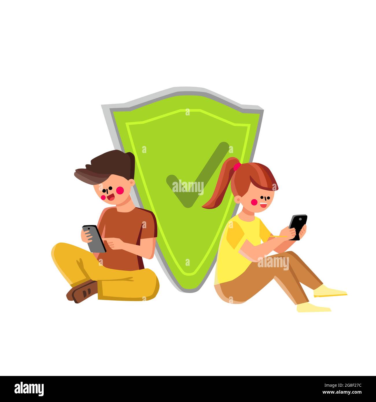 Children safe online Stock Vector Images - Alamy