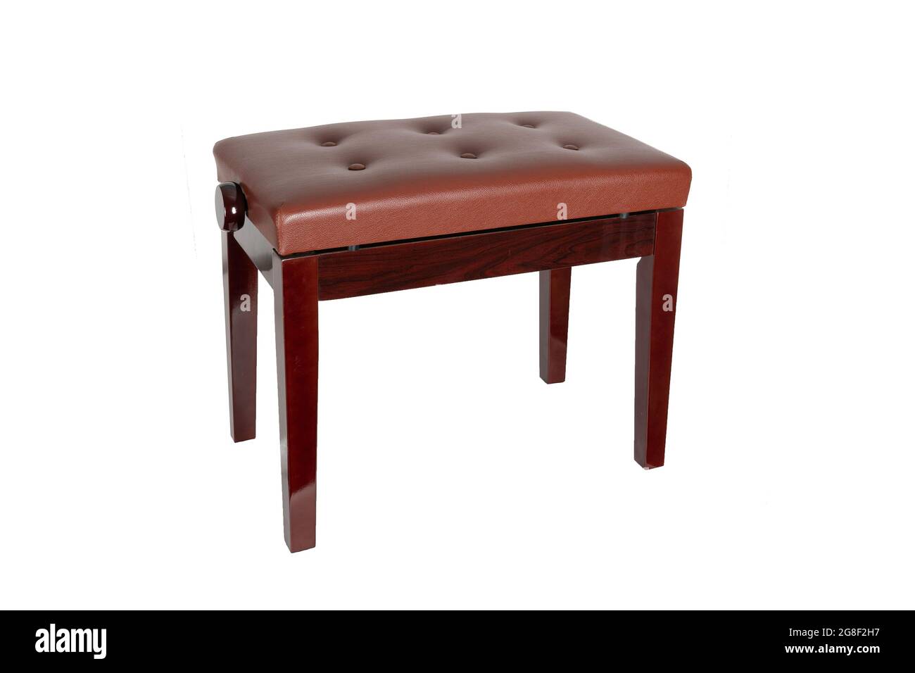 Piano chair stool isolated on white background Stock Photo - Alamy