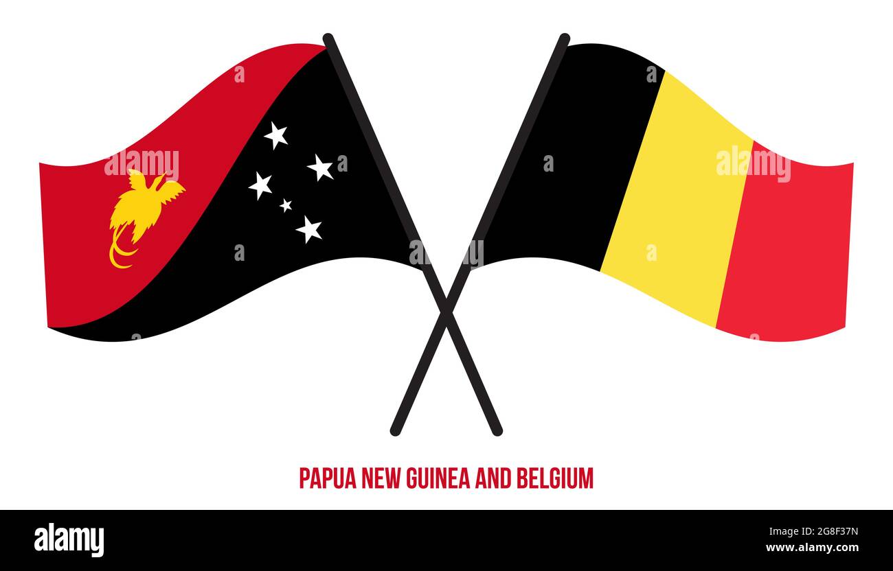 Belgium papua new guinea flag hi-res stock photography and images - Alamy