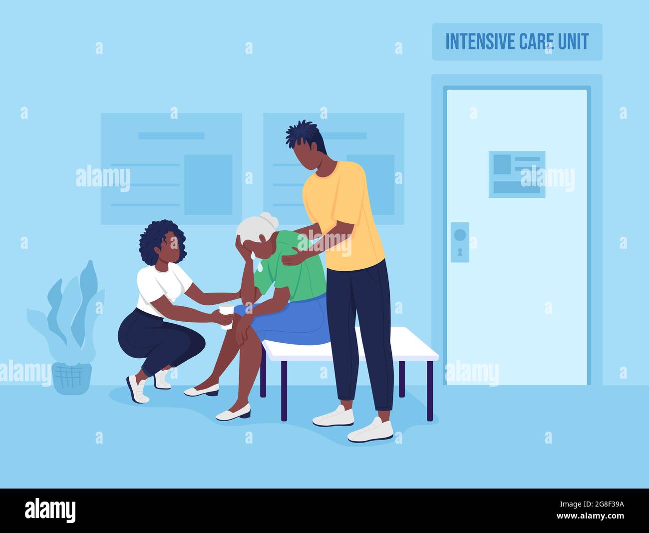 Sad family hospital Stock Vector Images - Alamy