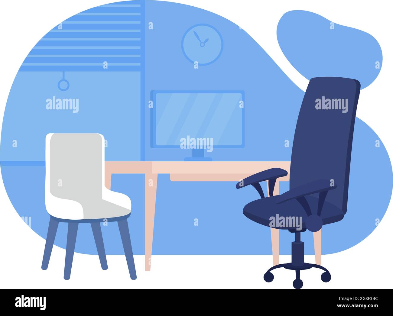 Counselling room in school 2D vector isolated illustration Stock Vector ...