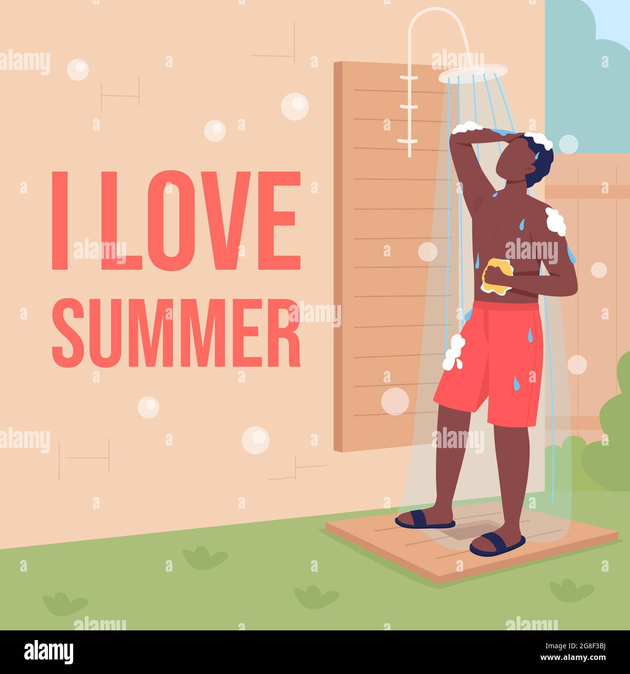 Summertime social media post mockup Stock Vector Image & Art - Alamy