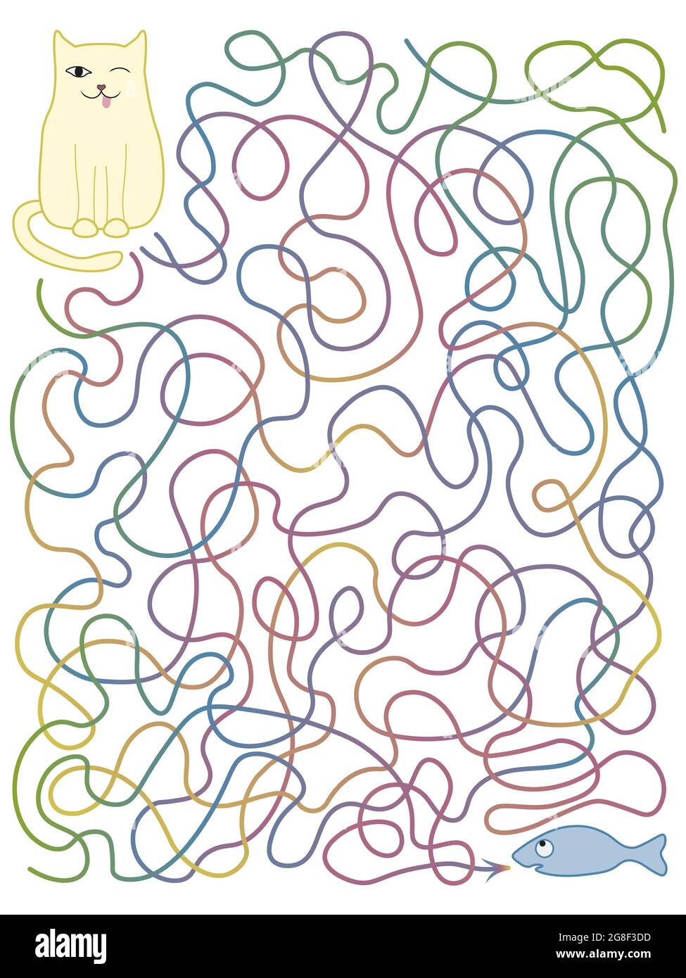 Animals maze game Cut Out Stock Images & Pictures - Alamy