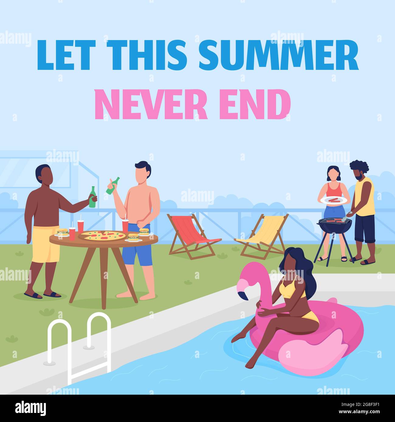 Pool party social media post mockup Stock Vector Image & Art - Alamy