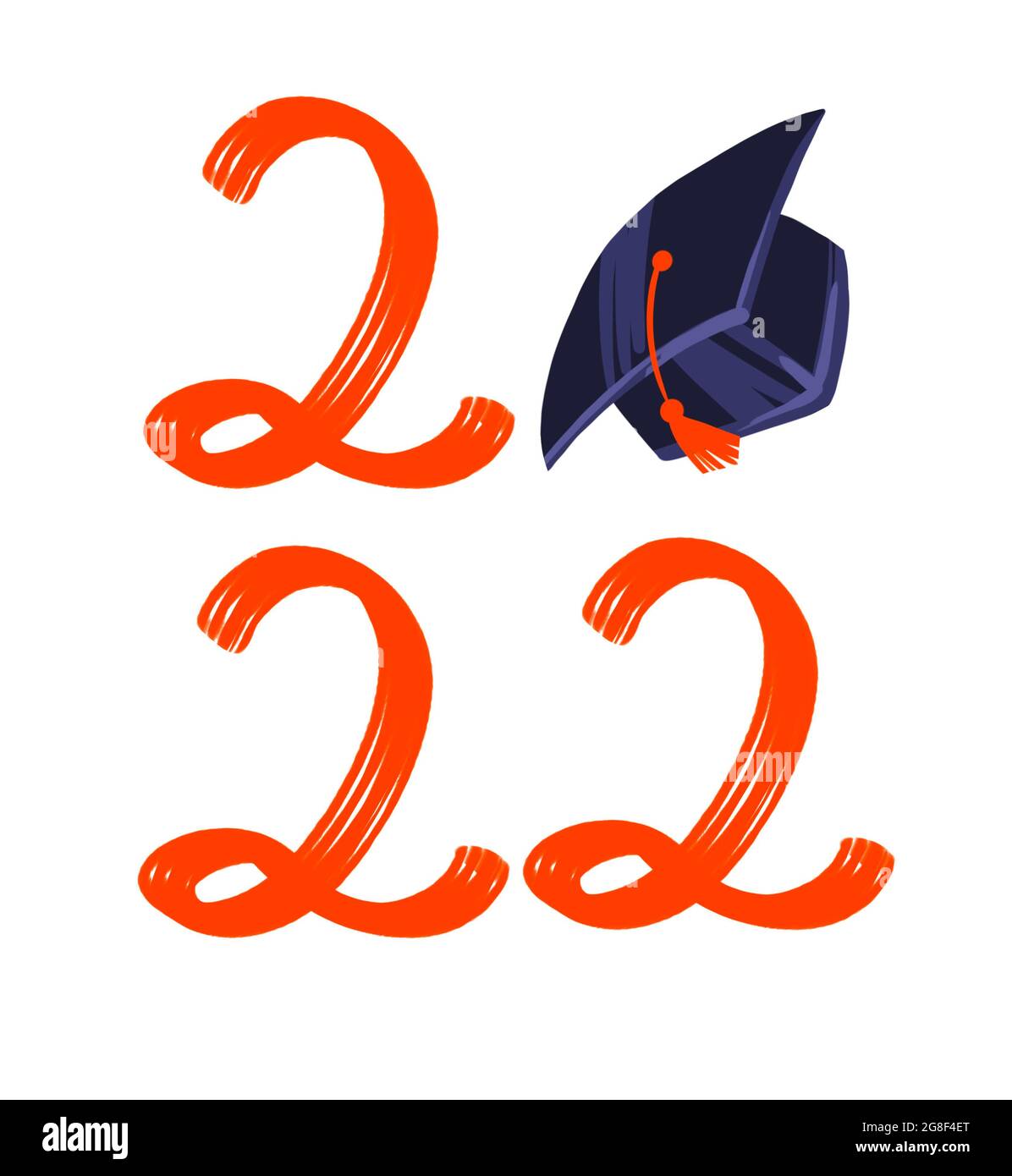 Class of 2022 handwritten typography. Education. Students 2022 class ...