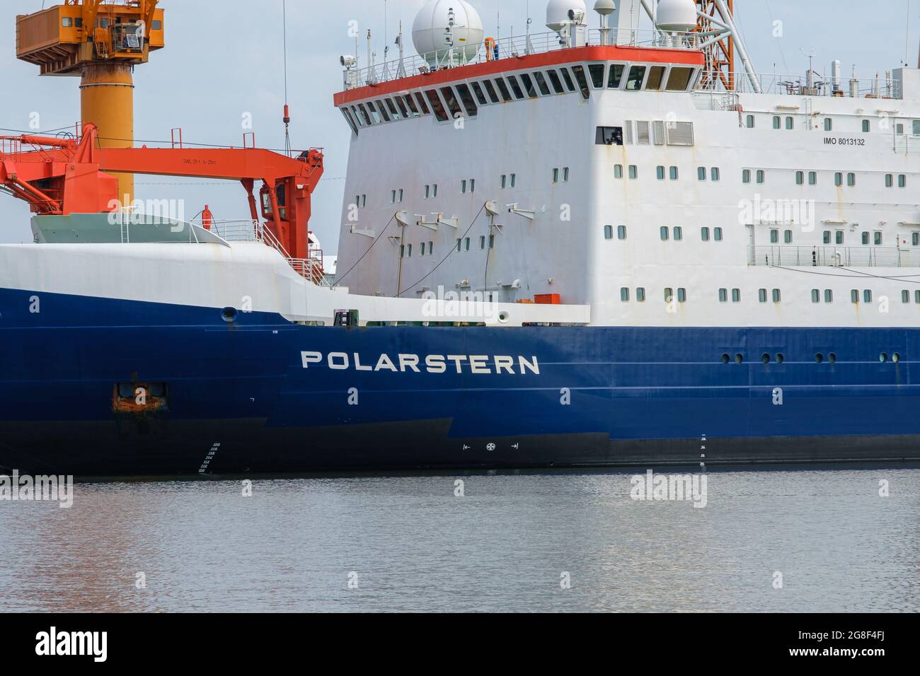 German research vessel "Polarstern" in the Überseehafen in Bremerhaven ...