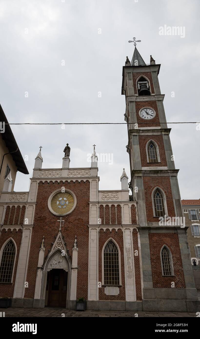 Lanzo-italy-June 2021 The historic center of the characteristic village ...