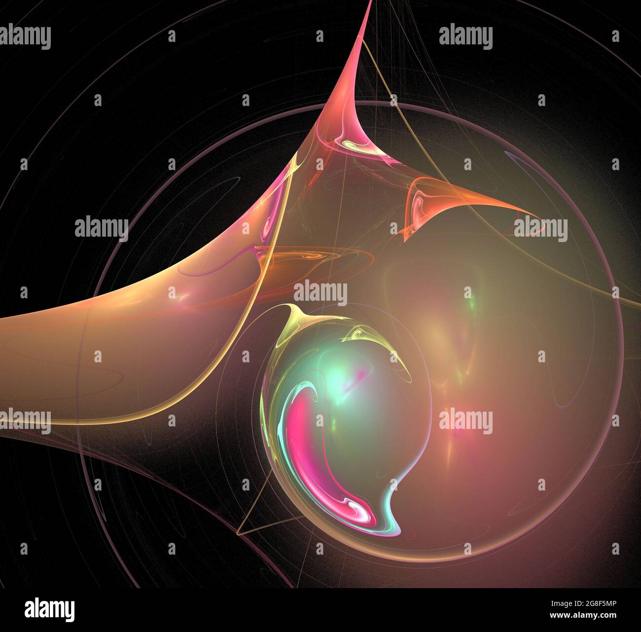 image of one Illustration of digital fractal Stock Photo - Alamy