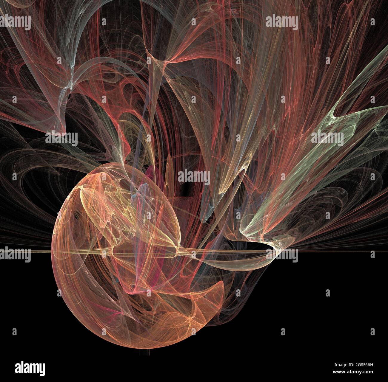 image of one Illustration of digital fractal Stock Photo - Alamy