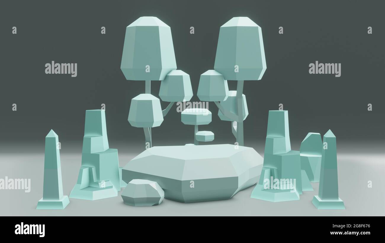 Rendering of park with benches hi-res stock photography and images - Alamy