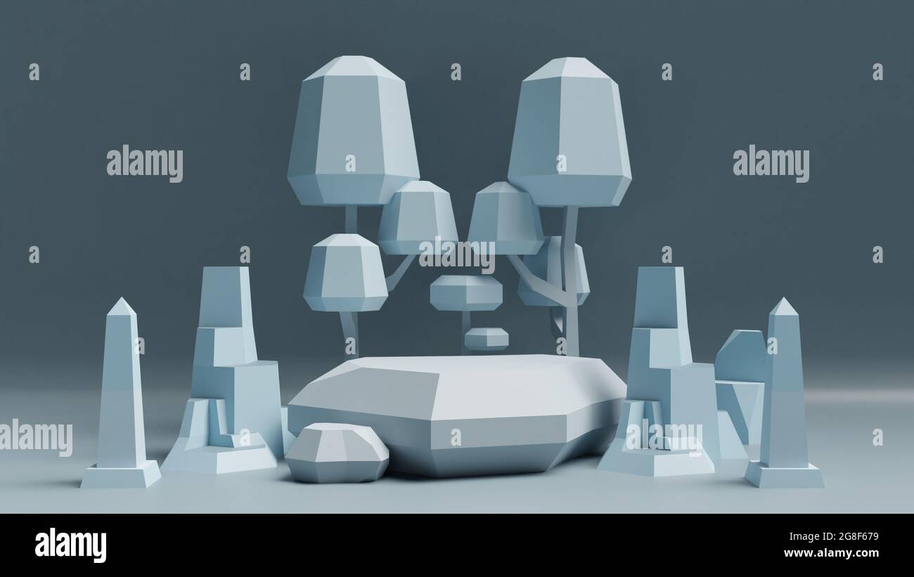 Rendering of park with benches hi-res stock photography and images - Alamy