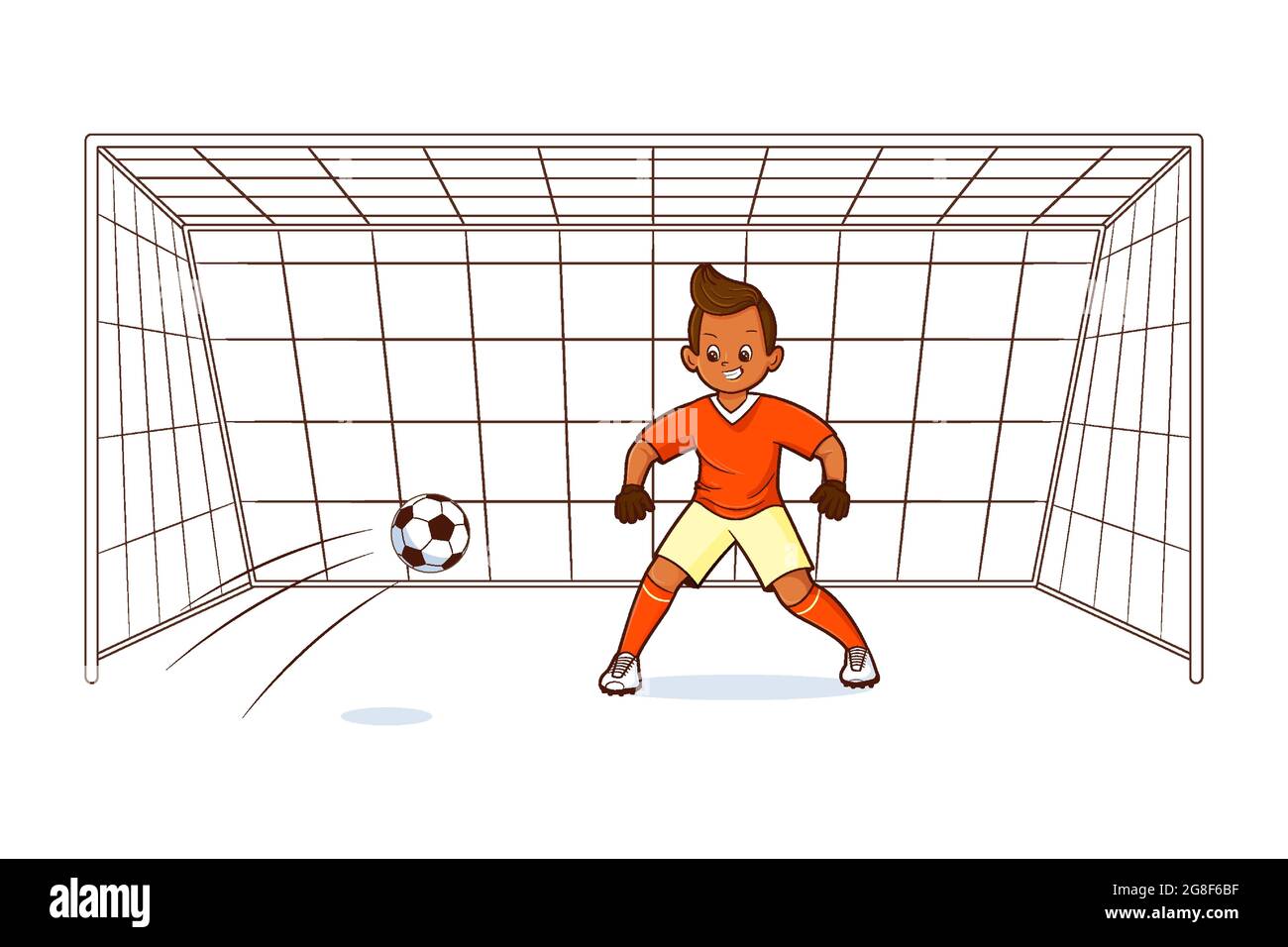 Football child kick ball Stock Vector Images - Alamy