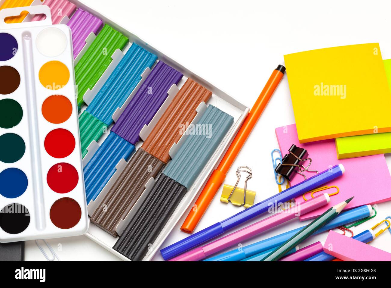 good preparation for school subjects. School accessories of color ...