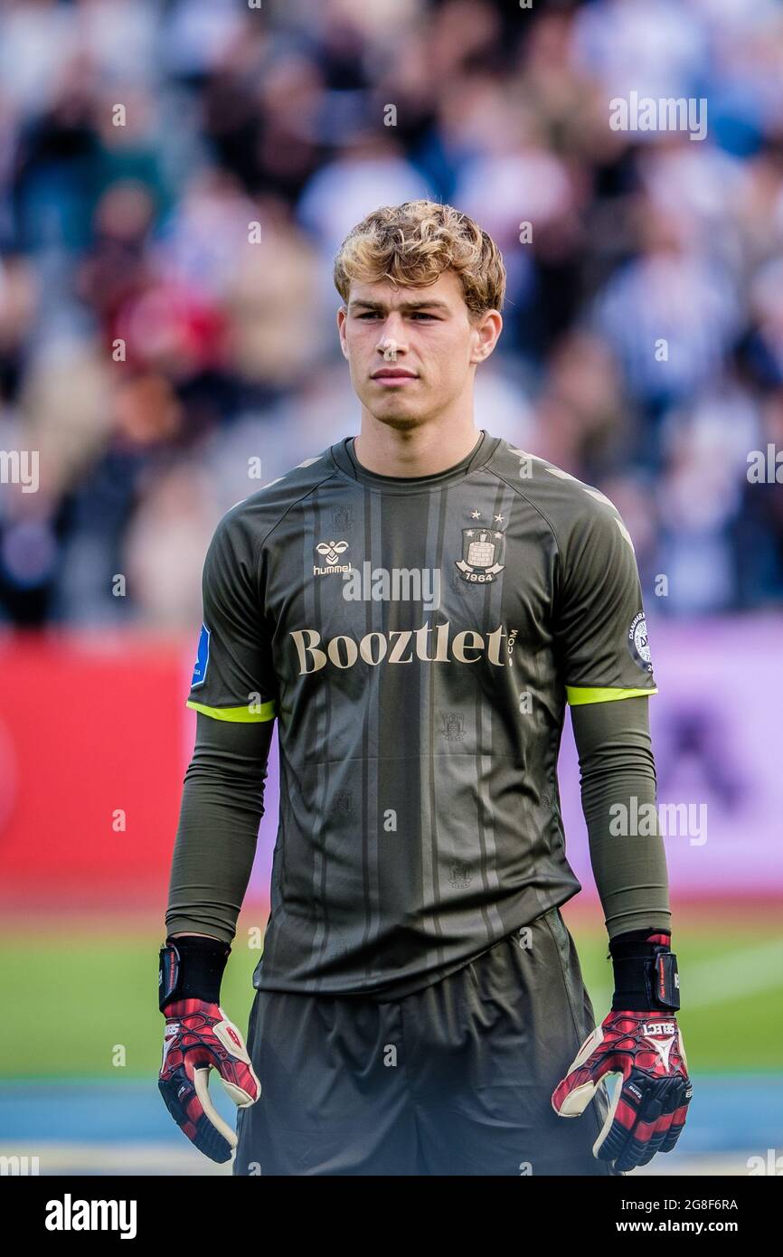 Aarhus, Denmark. 18th, July 2021. Goalkeeper Mads Hermansen (30) of ...