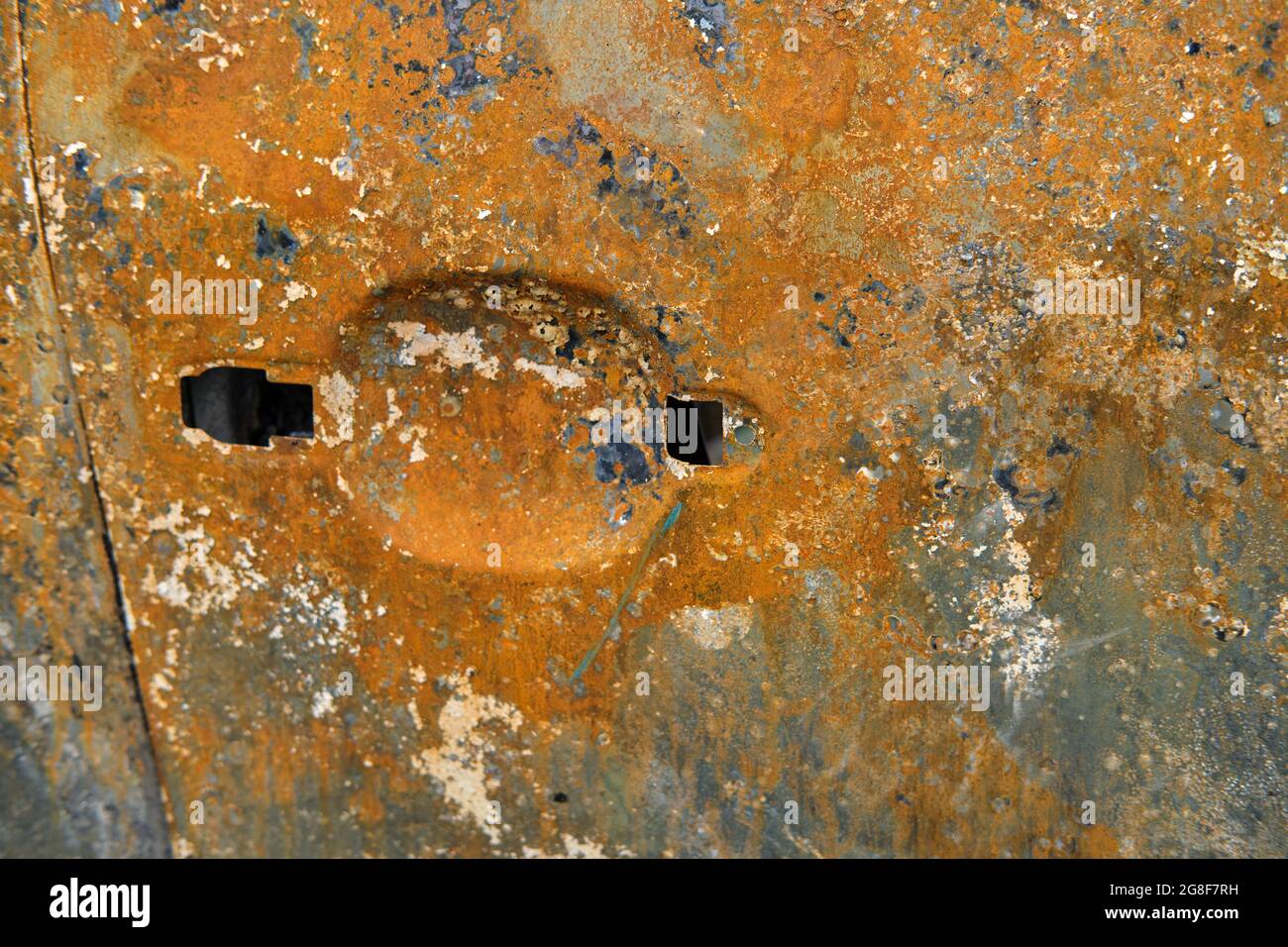 Burnt car door background, texture of rusty metal close up Stock Photo ...