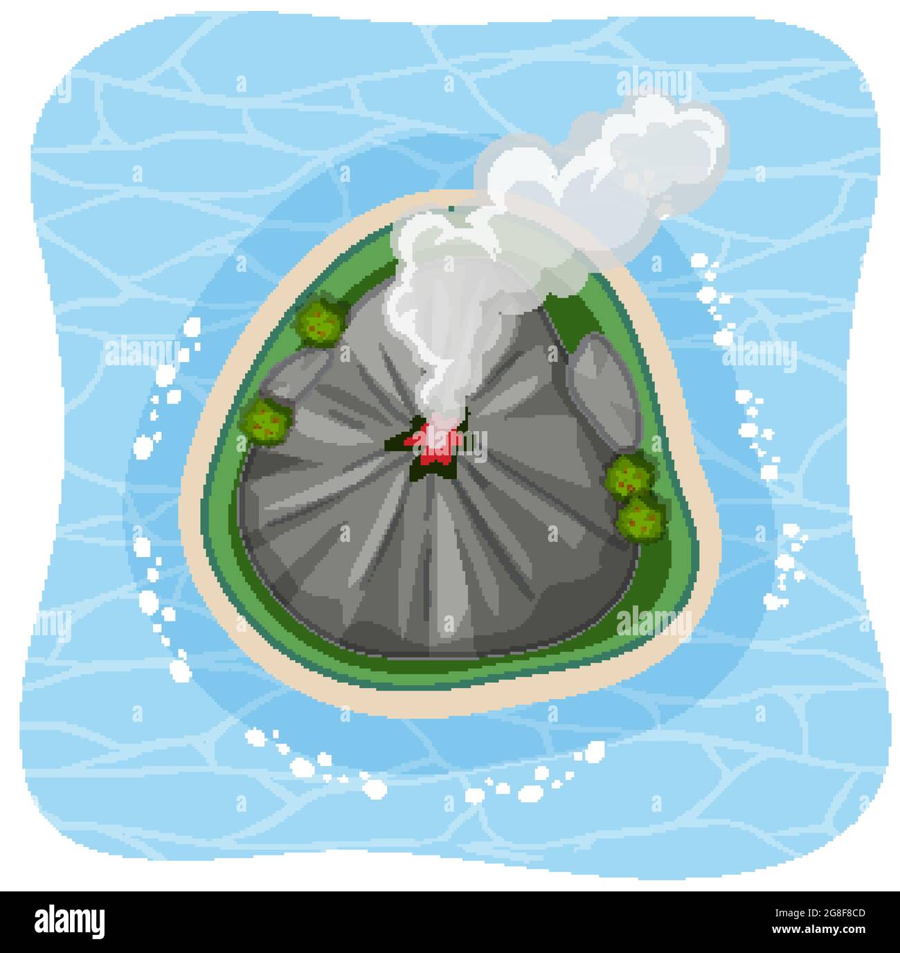 Volcano eruption aerial Cut Out Stock Images & Pictures - Alamy