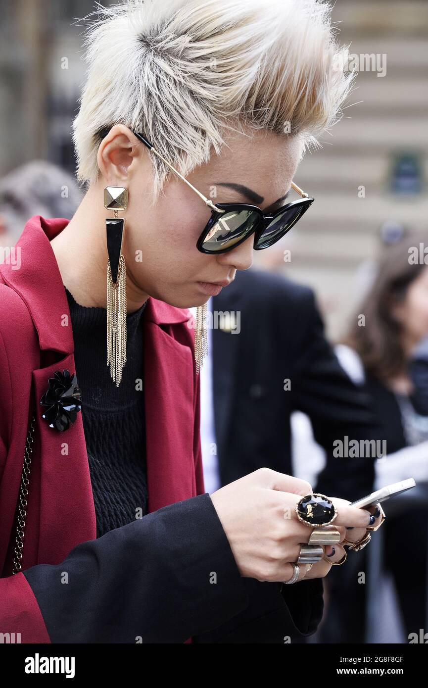 Esther Quek at Paris Fashion Week - Paris - France Stock Photo - Alamy