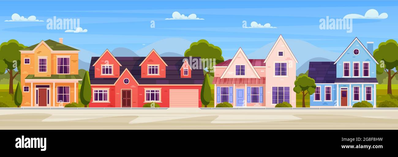 Modern cottage house set Stock Vector Image & Art - Alamy