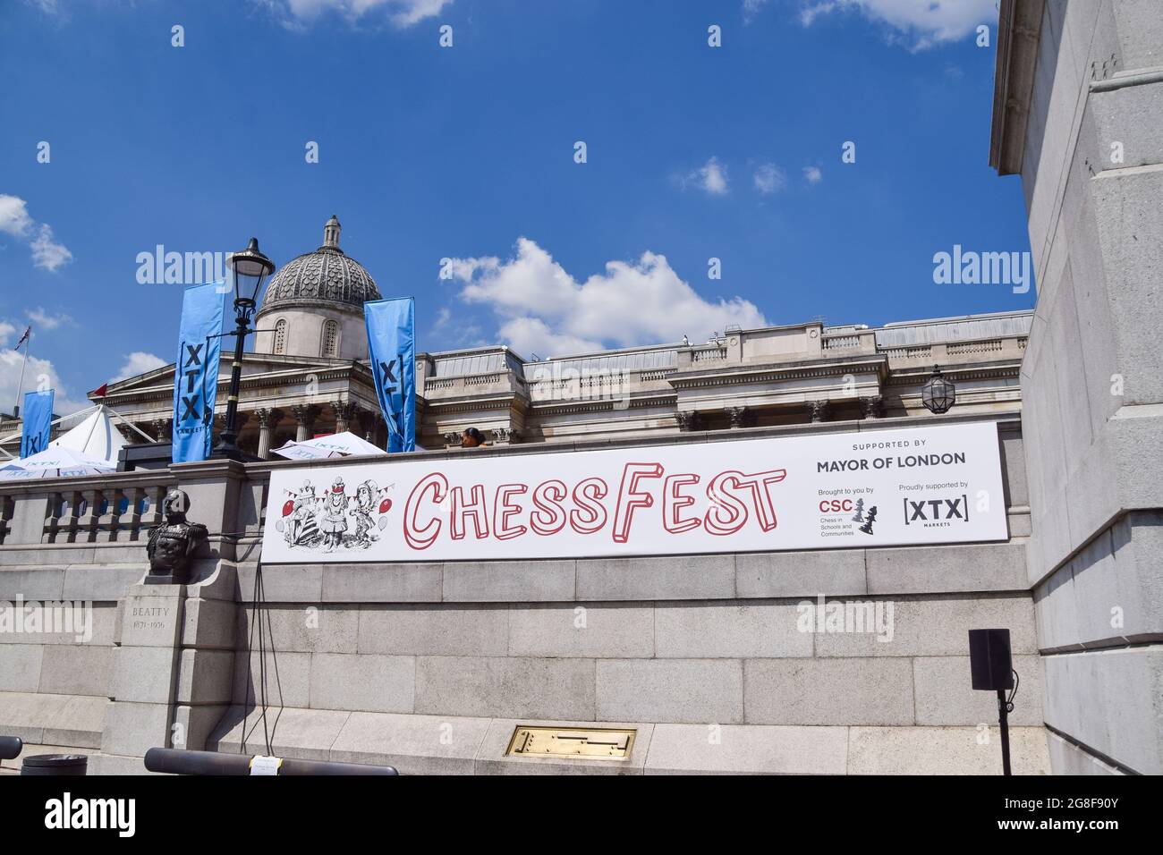 London, United Kingdom. 18th July 2021. Chess Fest at Trafalgar Square ...