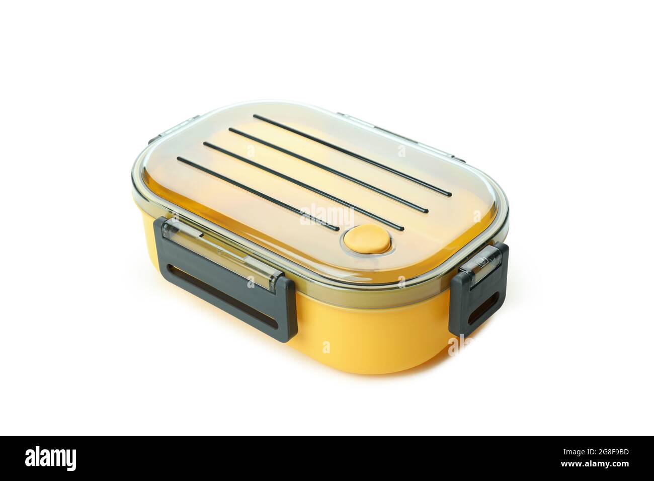 Empty lunch box isolated on white background Stock Photo - Alamy