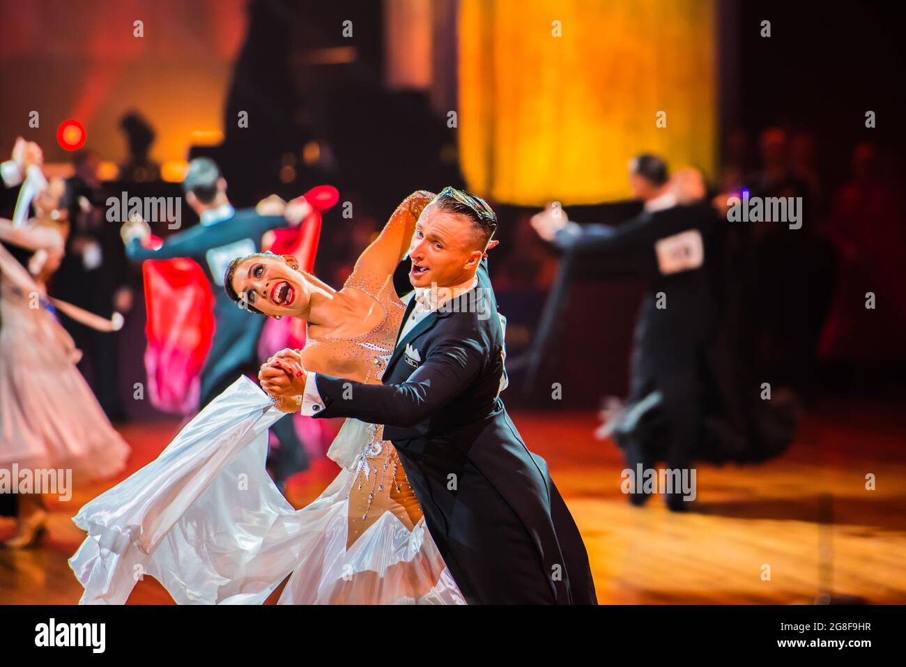 Australian Ballroom Dancers Michael Beaven and Kelsey Pincer perform ...