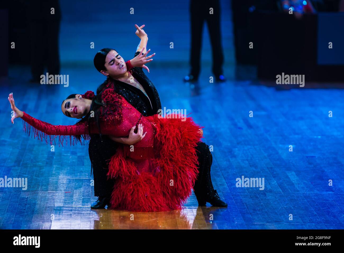 Australian Junior Latin champions Luke Stoksik and Alexia Femia perform ...