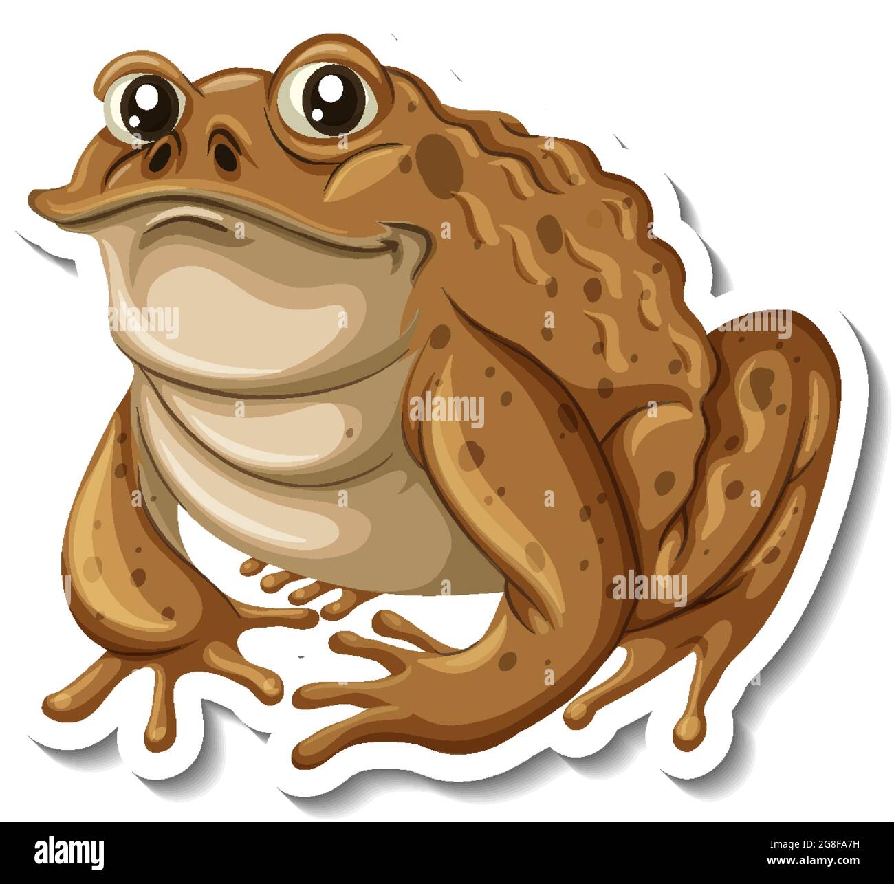A sticker template with a toad isolated illustration Stock Vector Image ...