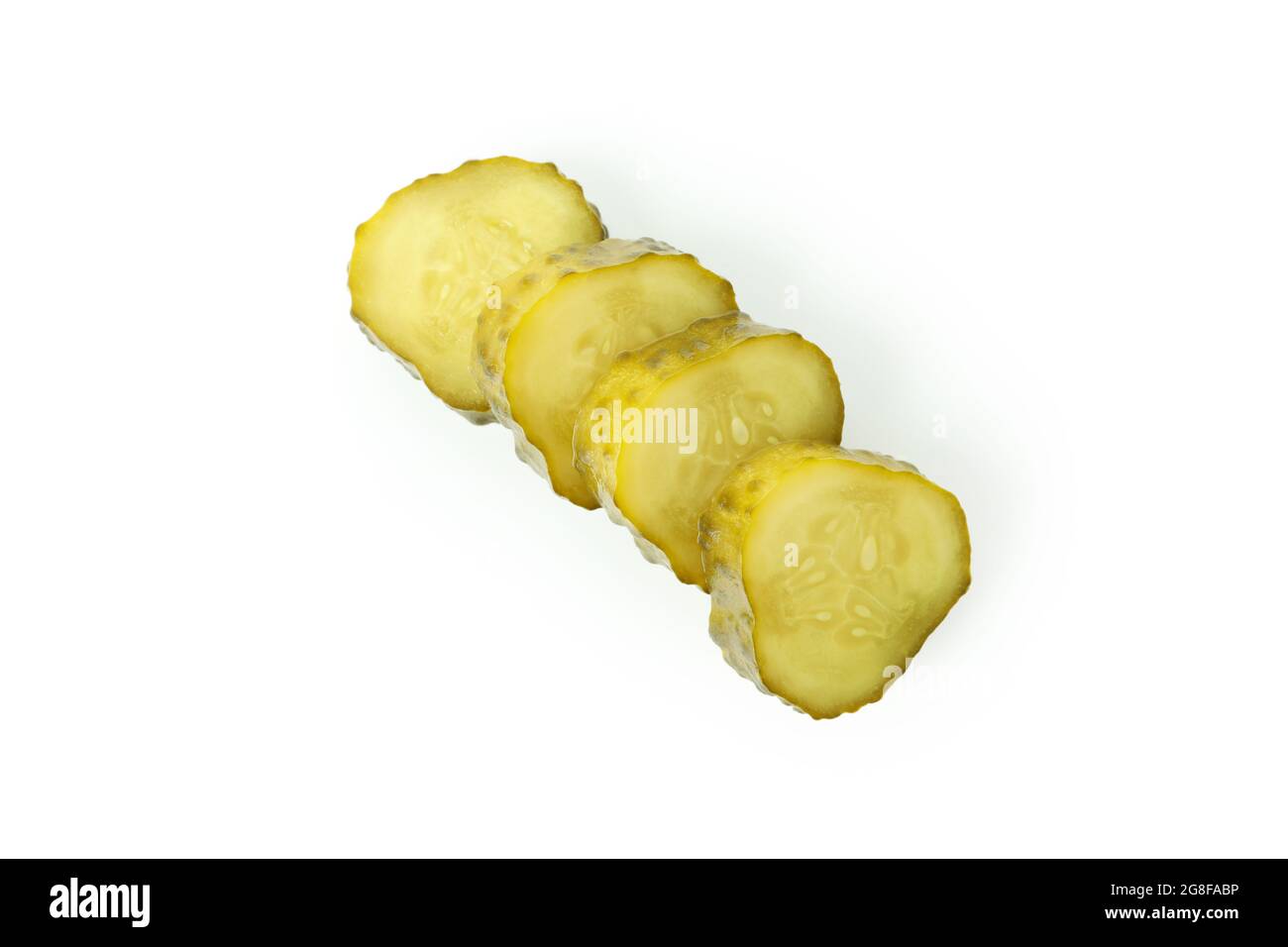 Fresh pickle slices isolated on white background Stock Photo - Alamy