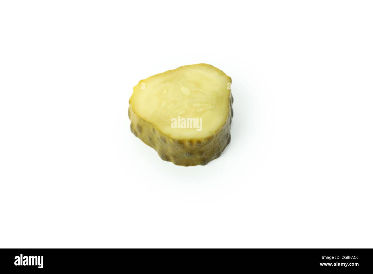 Slice of pickle isolated on white background Stock Photo - Alamy