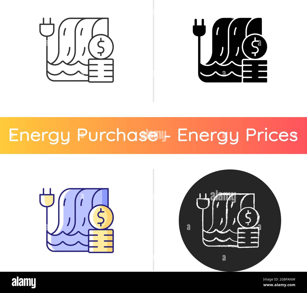 Hydropower icon outline vector Stock Vector Images - Alamy