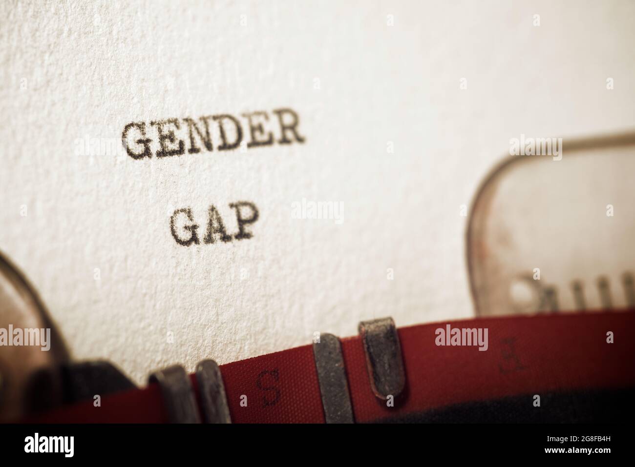 Gender gap phrase written with a typewriter Stock Photo - Alamy