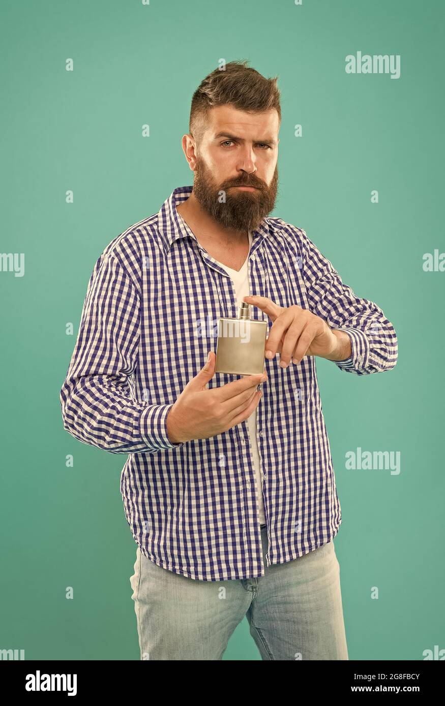 Sophisticated sensual scent. caucasian guy with beard. male prefer ...