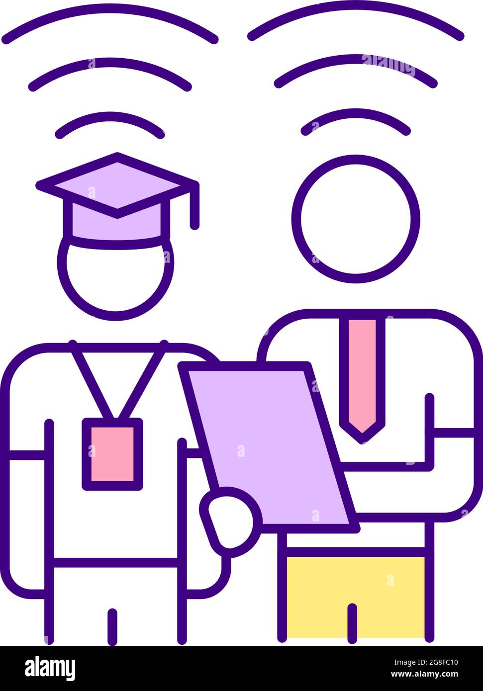 Virtual mentoring RGB color icon Stock Vector Image & Art - Alamy