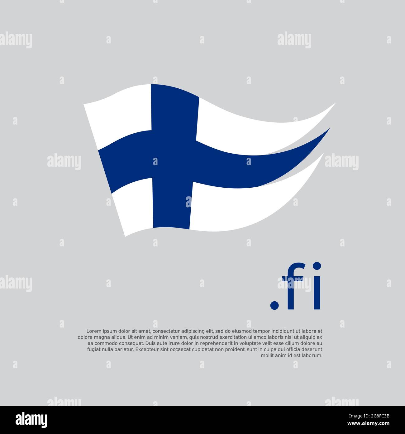 Finland flag. Stripes colors of the finnish flag on a white background ...