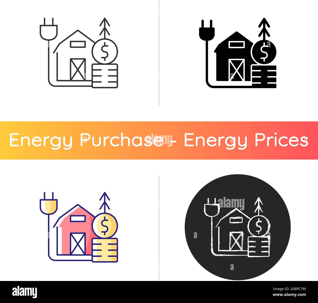 Rural energy price icon Stock Vector Image & Art - Alamy