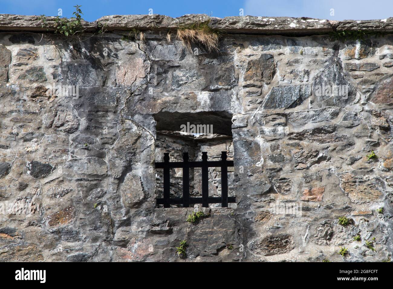 Window opening in an ancient scottish castle wall Stock Photo - Alamy