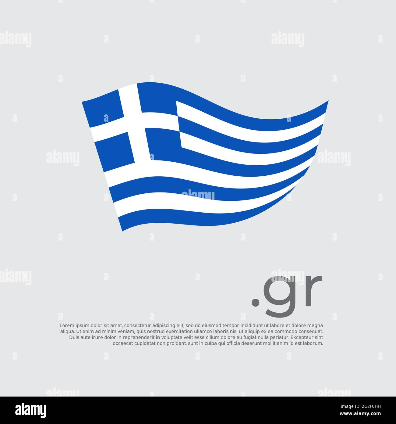 Greece flag. Colored stripes greek flag on a white background. Vector ...