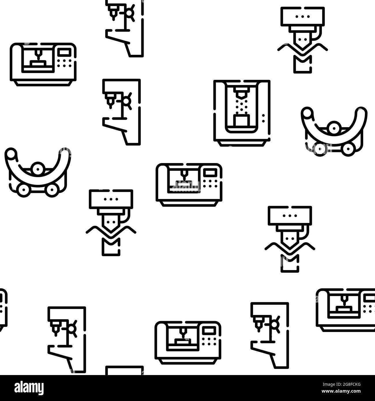 Metal Working Industry Vector Seamless Pattern Stock Vector Image & Art ...