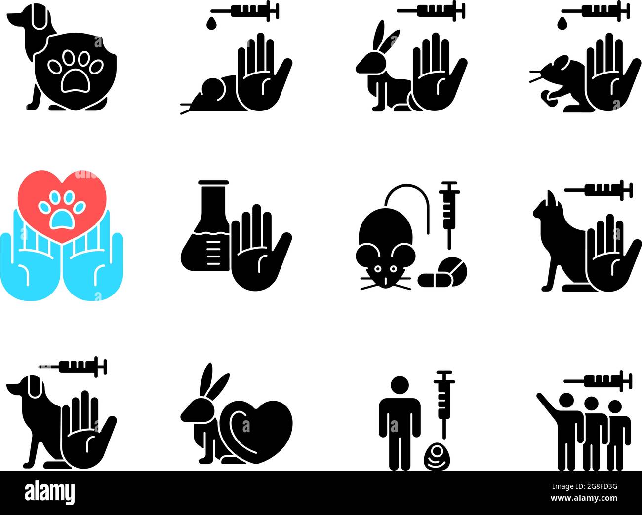 Ban animal testing Stock Vector Images - Alamy
