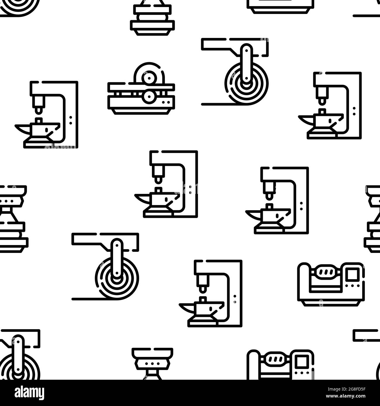 Metal Working Industry Vector Seamless Pattern Stock Vector Image & Art ...