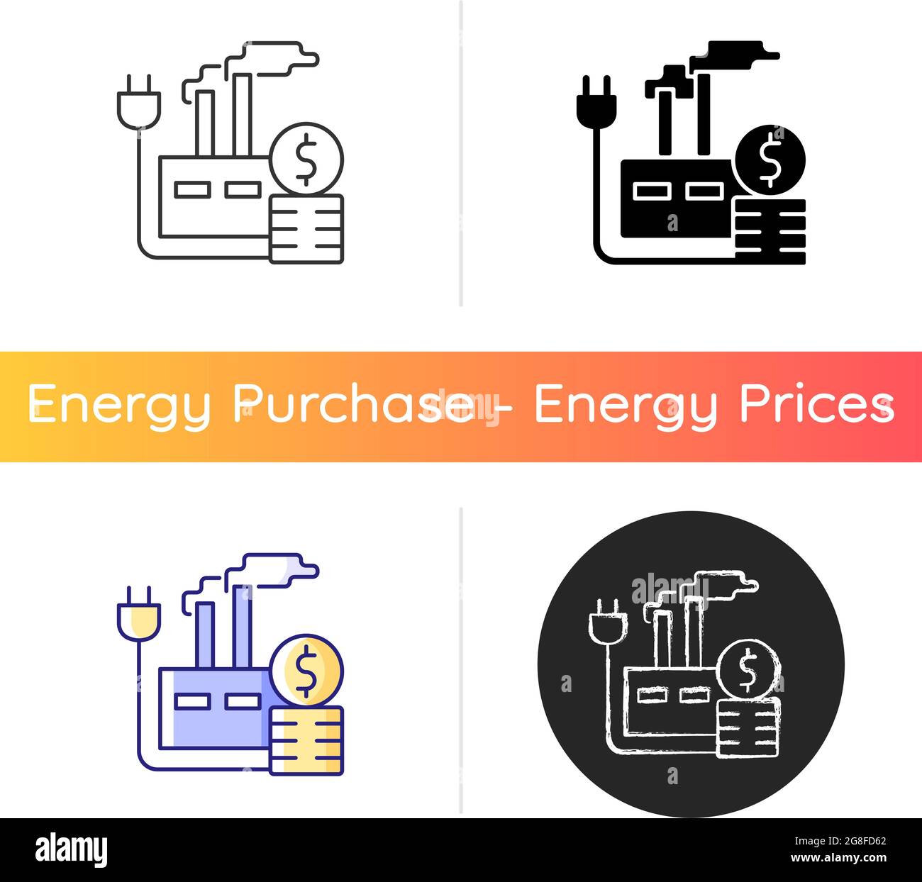 Energy price for industry icon Stock Vector Image & Art - Alamy