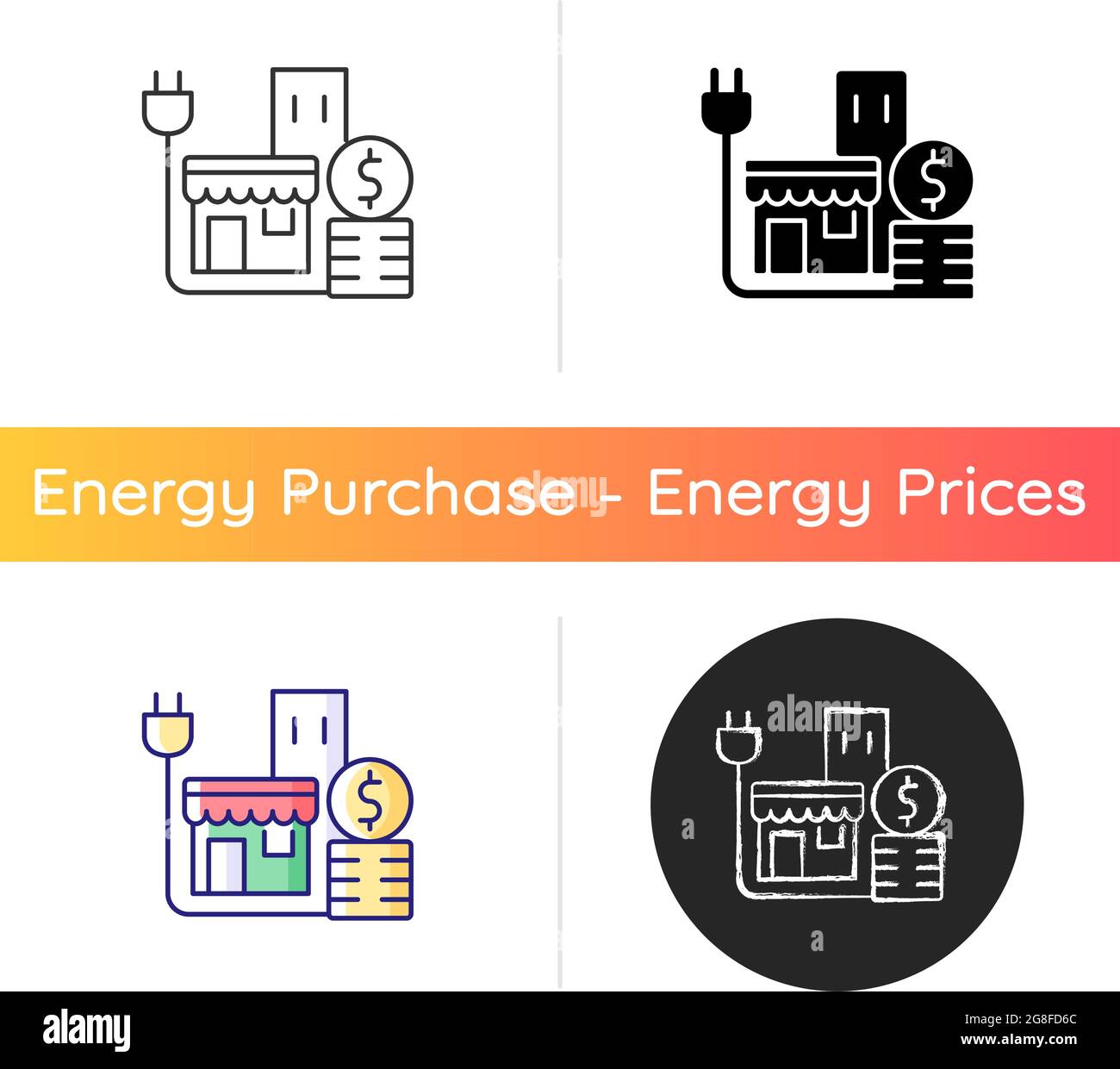 Energy price for commercial customer icon Stock Vector Image & Art - Alamy