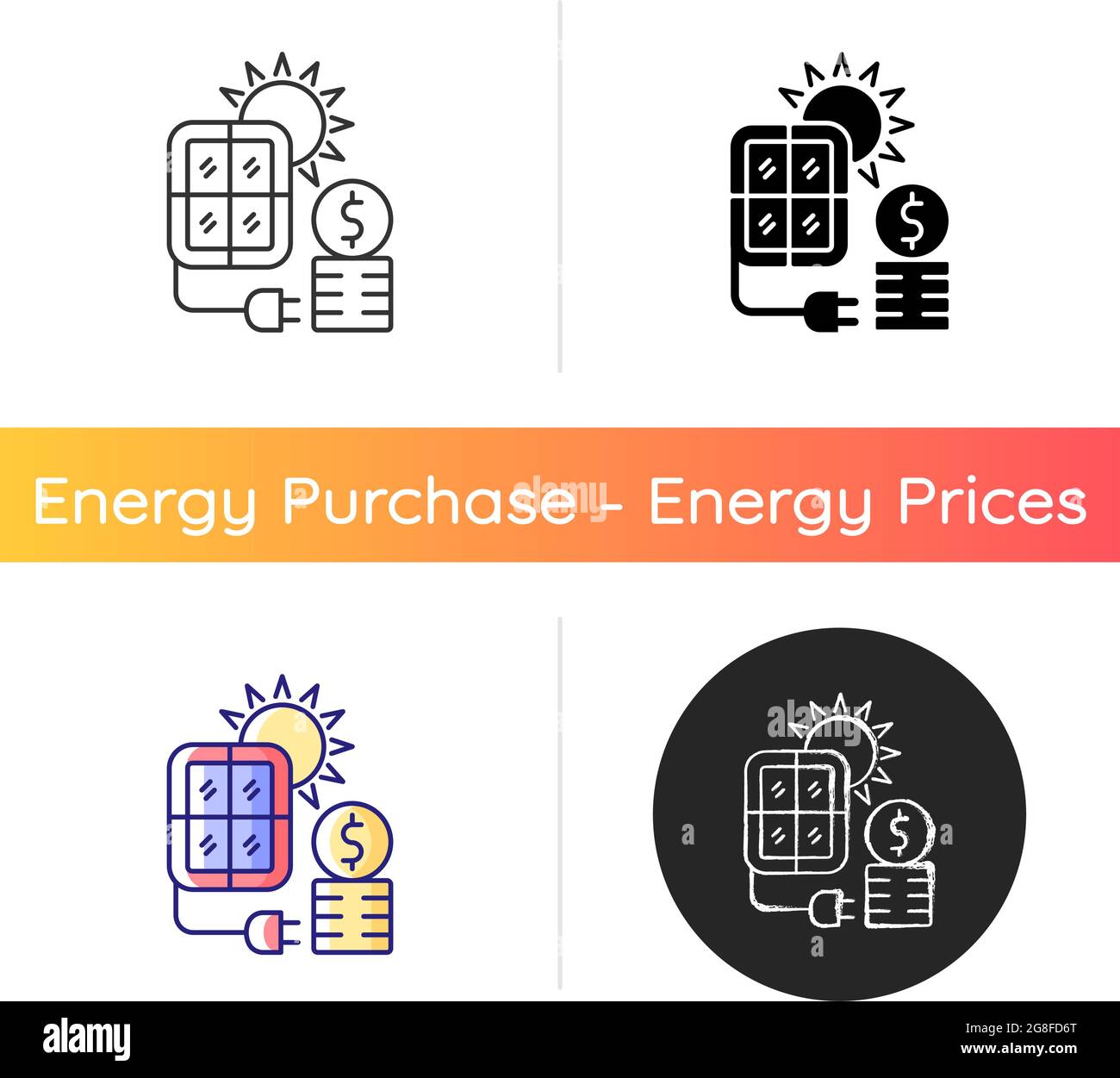 Solar energy price icon Stock Vector Image & Art - Alamy
