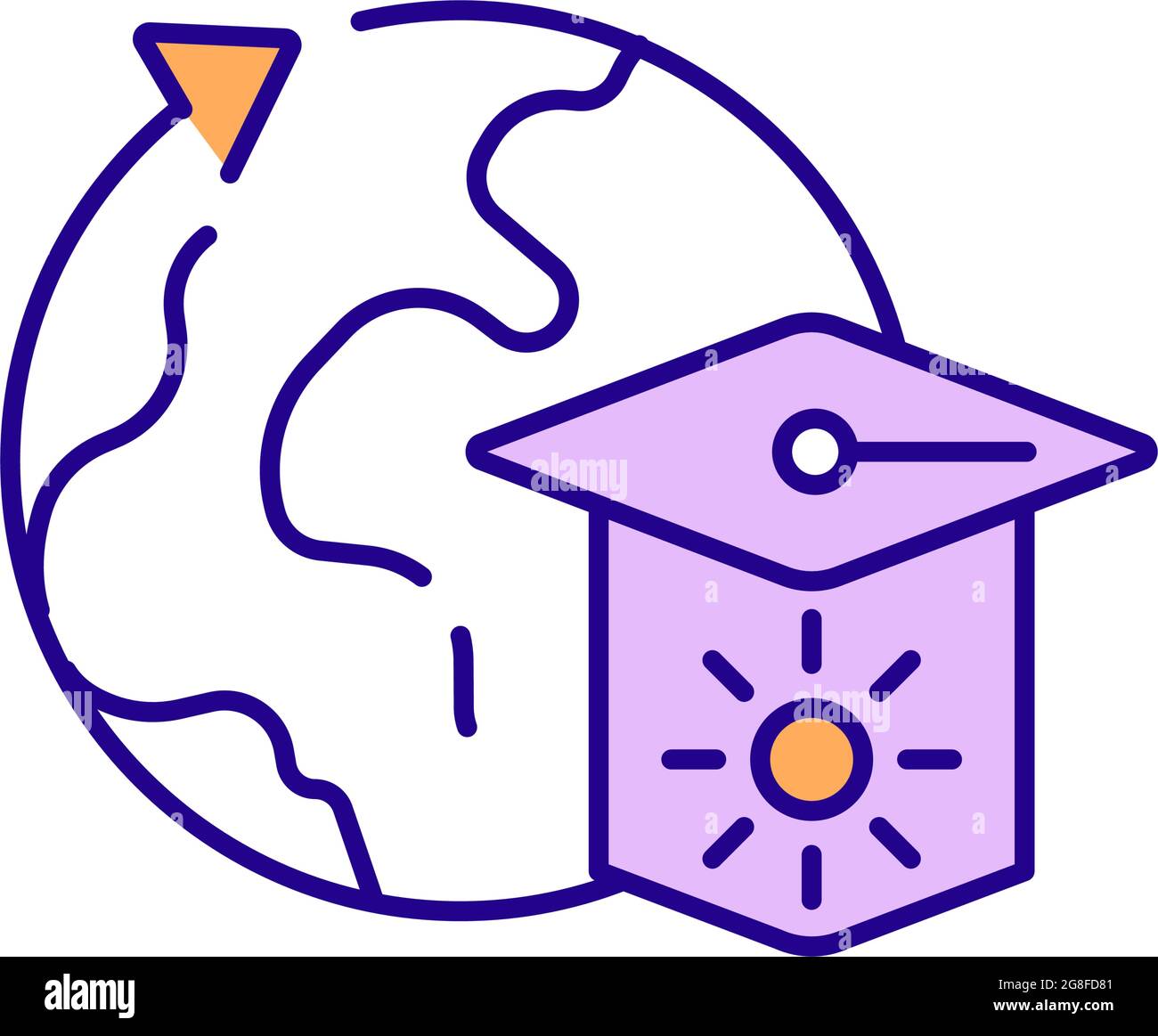 Summer internship abroad RGB color icon Stock Vector Image & Art - Alamy