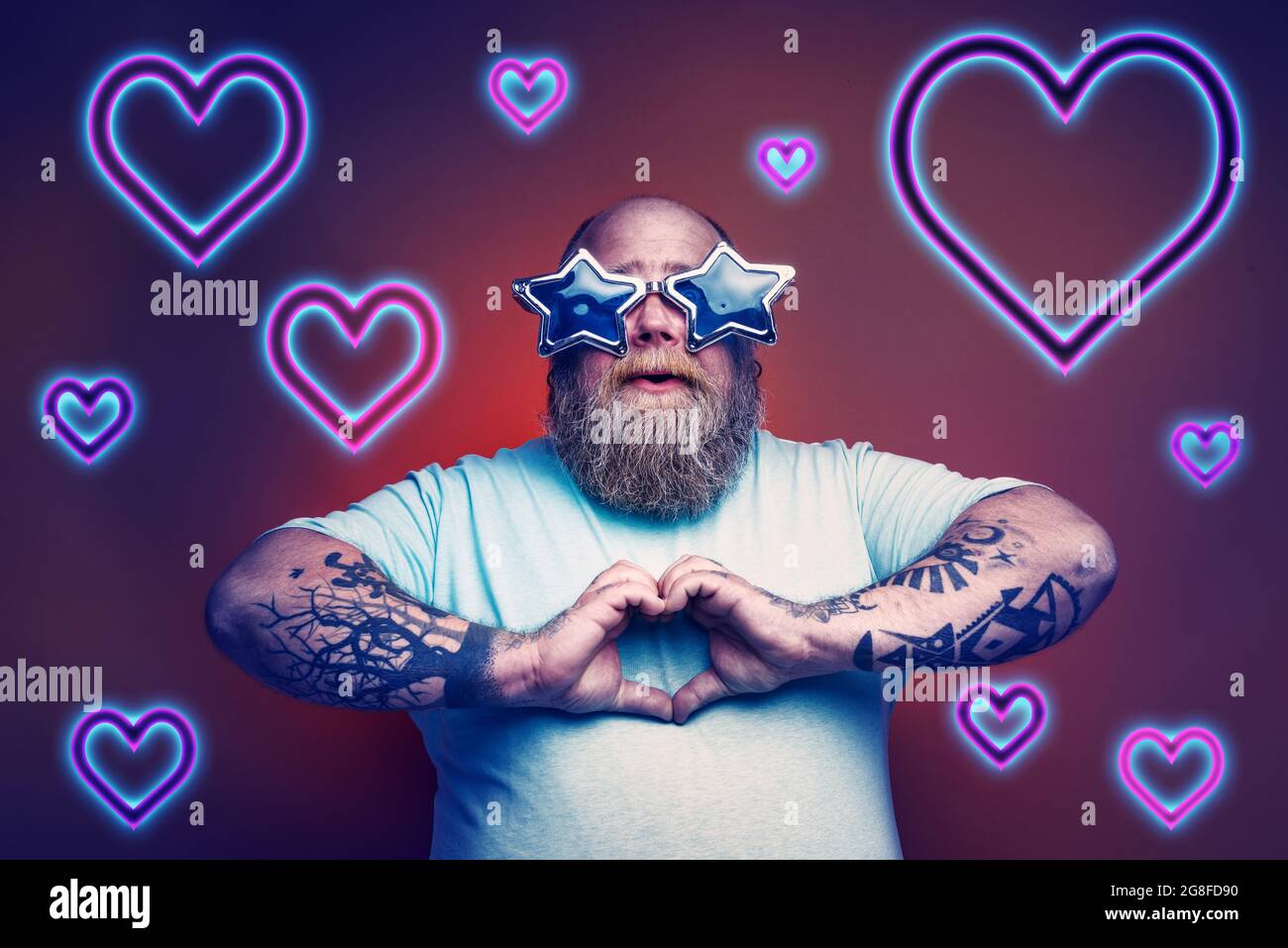 Fat man hands hi-res stock photography and images - Alamy