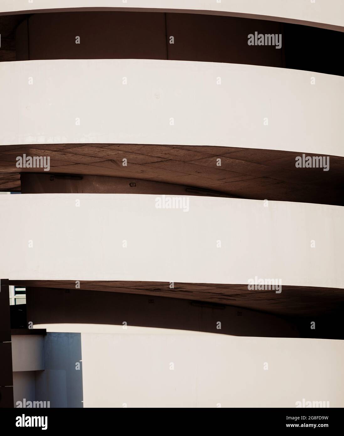 parking buildings for cars. helical ramp down from the car parking lot ...