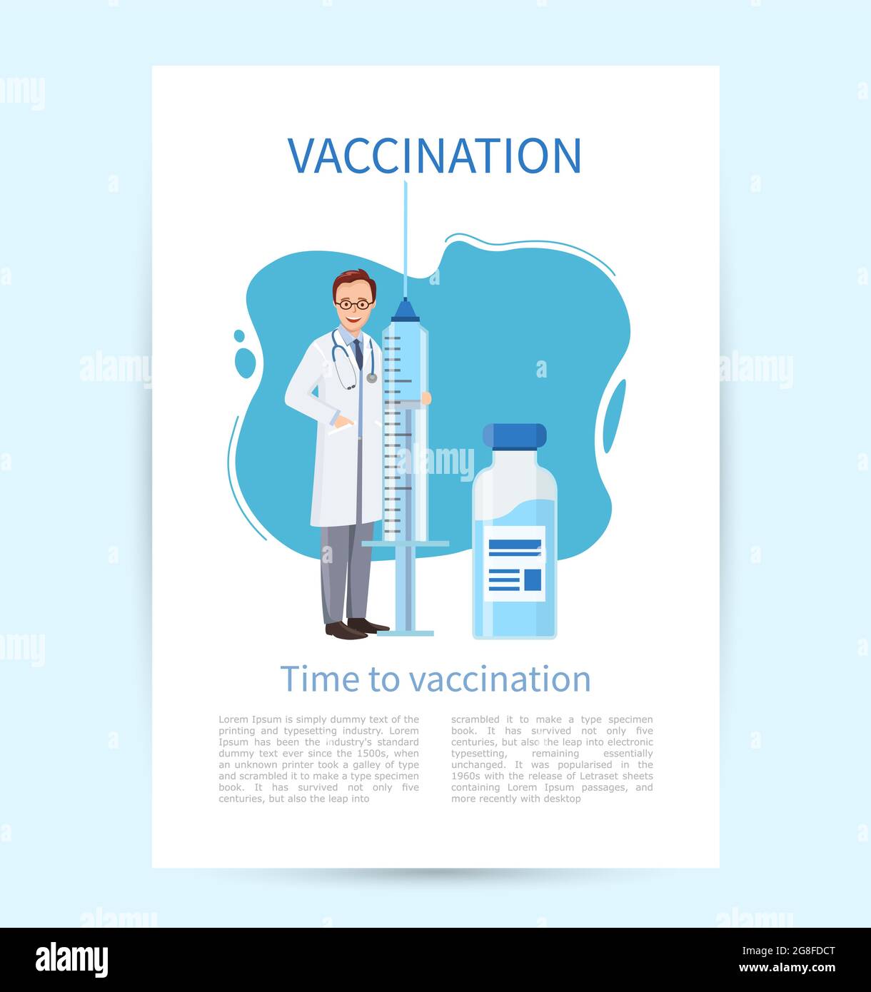 Vertical Poster Vaccination campaign. Concept Immunization schedule ...