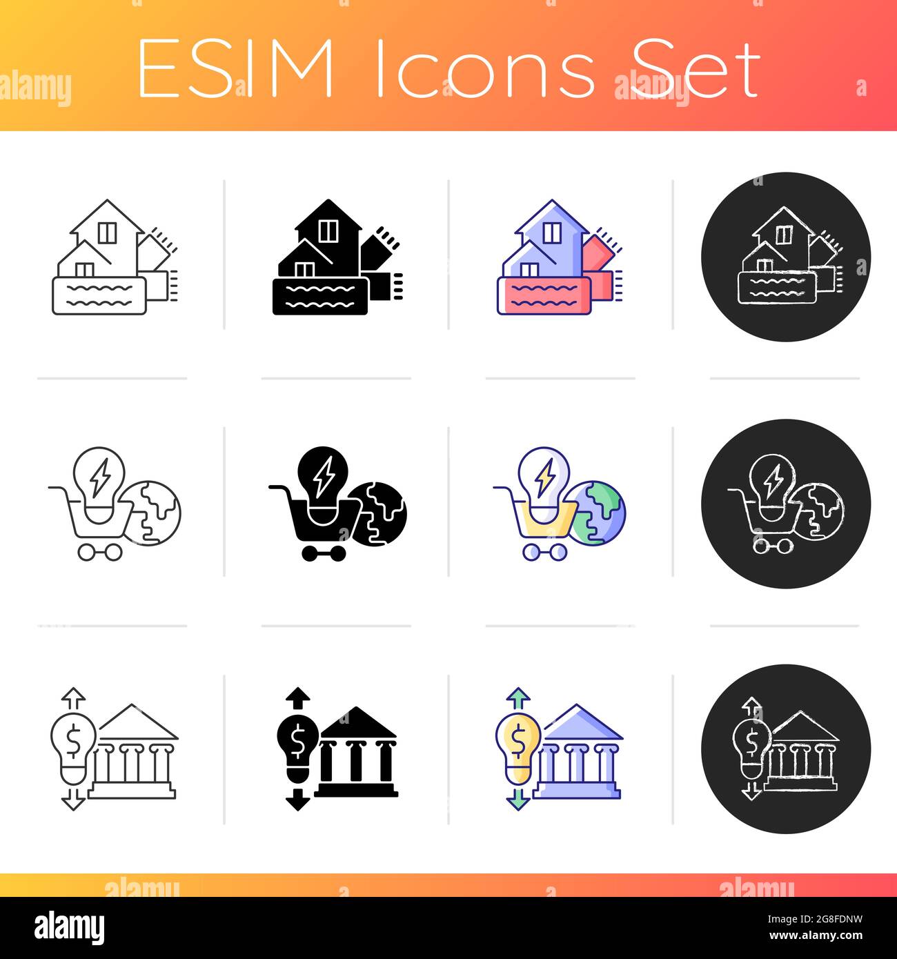 Energy purchase icons set Stock Vector Image & Art - Alamy