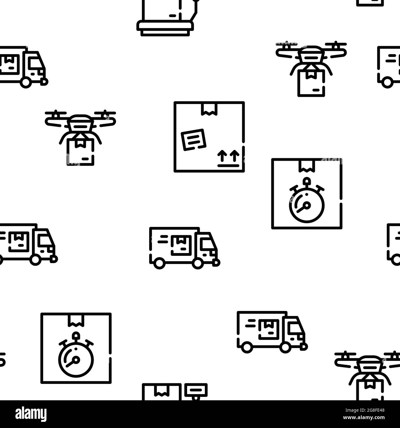 Logistics Service Vector Seamless Pattern Stock Vector Image & Art - Alamy