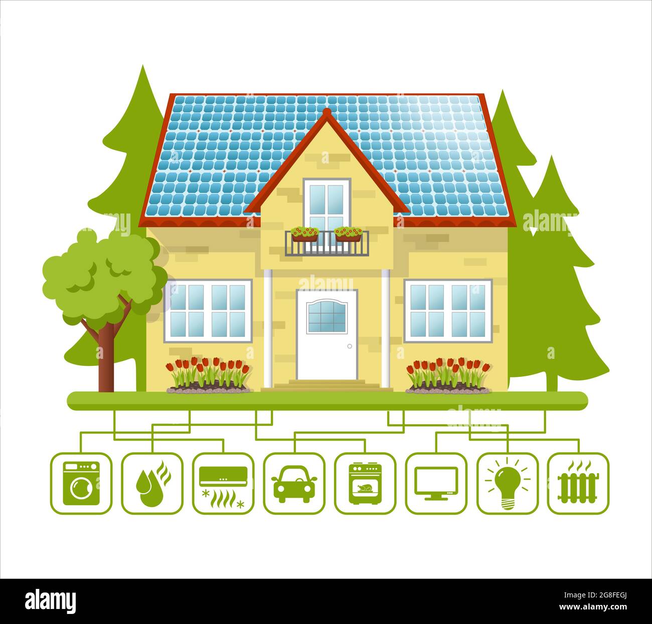 Photovoltaic panels solar farm Stock Vector Images - Alamy